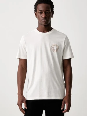 HUGO Blue T-shirt męski bawełniany Nemodo beżowy